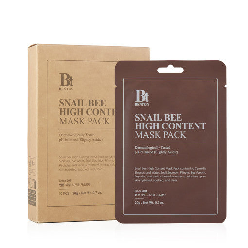Benton Snail Bee High Content Sheet Mask 20g x 10ea | – The Glow Beauty ...