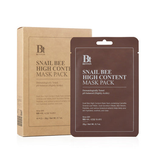 Benton Snail Bee High Content Sheet Mask 20g x 10ea | – The Glow Beauty ...